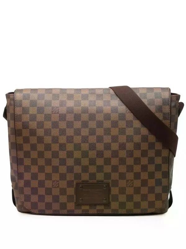 LOUIS VUITTON 2009 Damier Ebene Brooklyn Mm Cross Body Bag