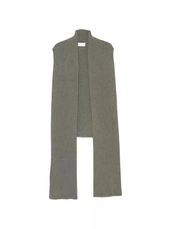 Christian Wijnants Kadija Ribbed-knit Pin-fastening Scarf - Green