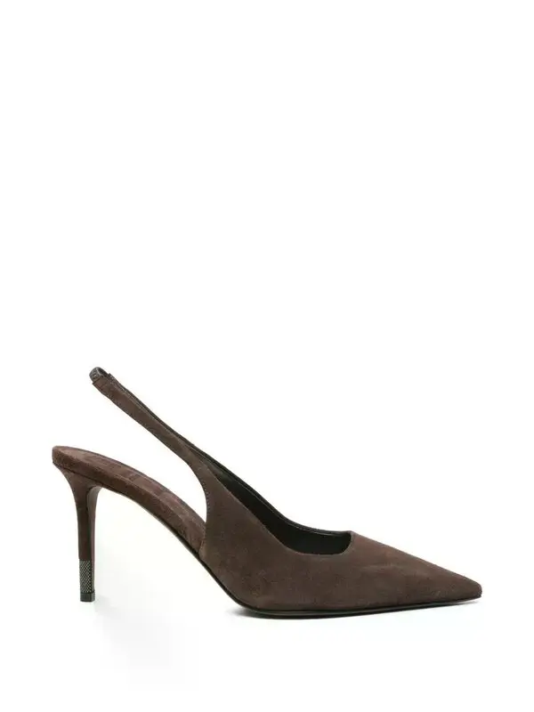 Brunello Cucinelli Monili-chain Pointed-toe Sandals - Brown