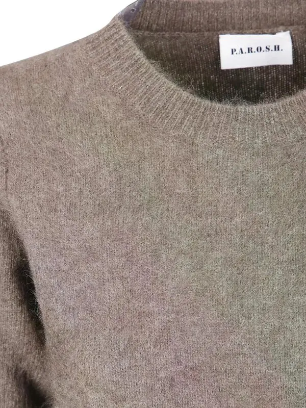 P.a.r.o.s.h Mélange-effect Short-sleeve Sweater