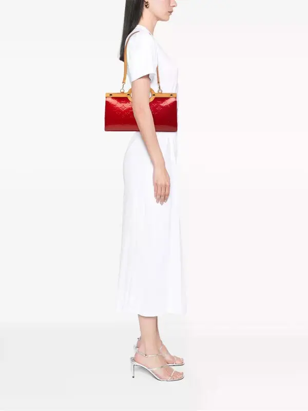 LOUIS VUITTON Monogram Vernis Roxbury Drive Satchel - Red