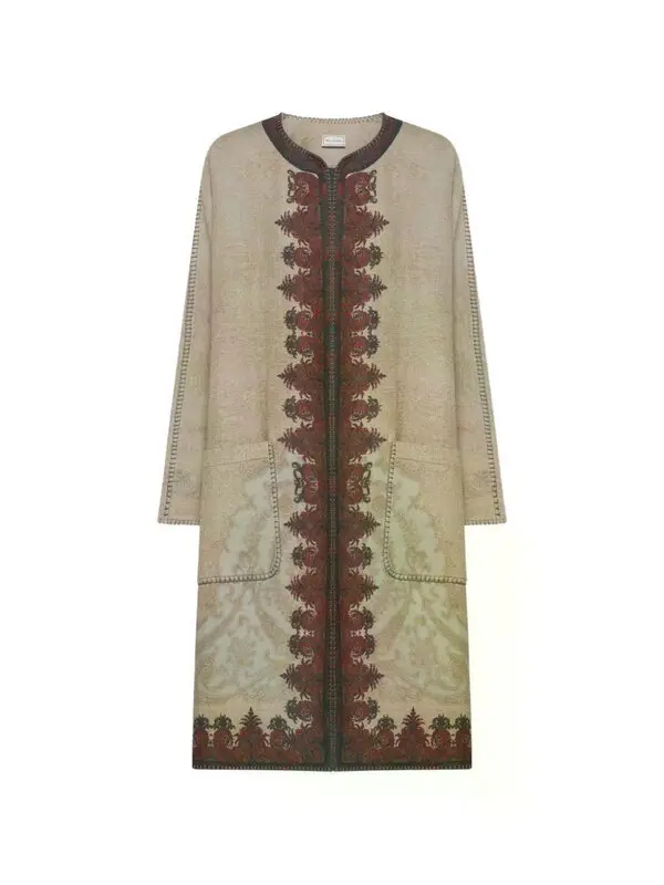 PIERRE-LOUIS MASCIA Pancake Paisley-print Wool Kimono