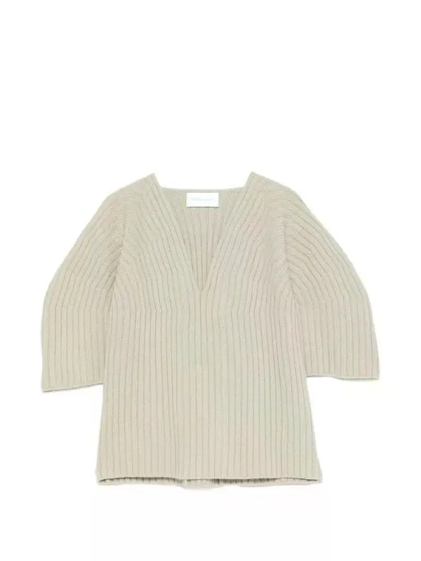 Christian Wijnants Ribbed-knit V-neck Sweater