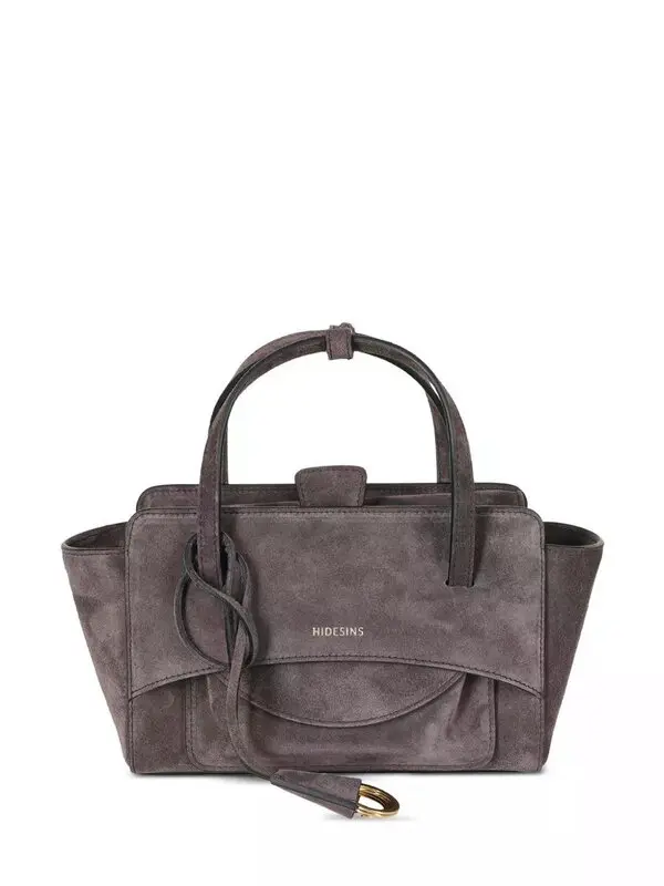 HIDESINS Suede Logo-print Tote Bag - Grey