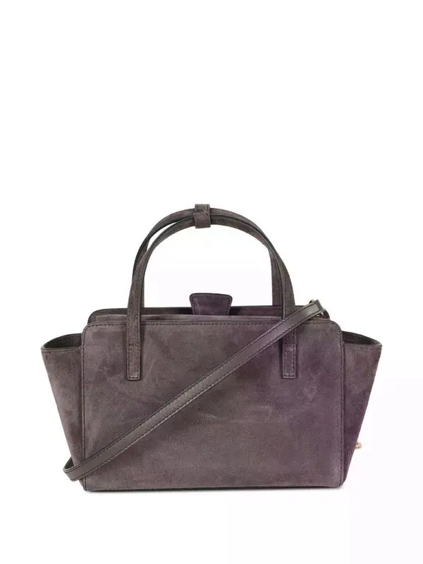 HIDESINS Suede Logo-print Tote Bag - Grey