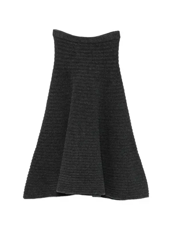 Christian Wijnants Ribbed-knit Flared Skirt