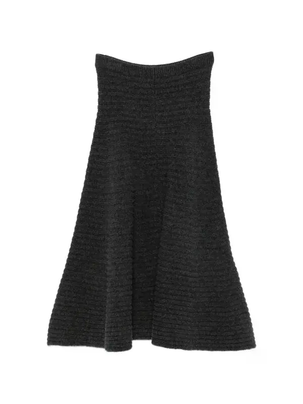 Christian Wijnants Ribbed-knit Flared Skirt