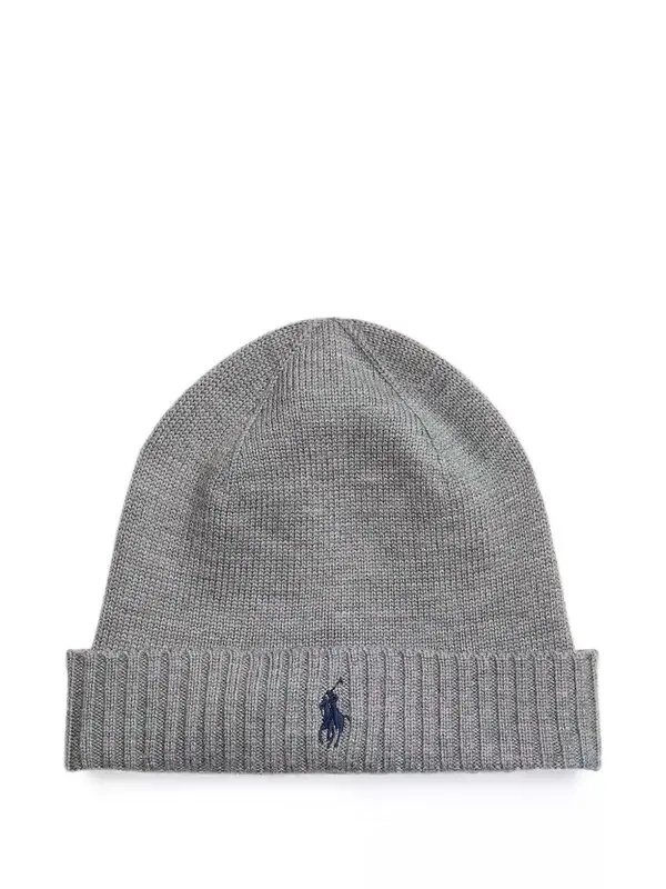 Polo Ralph Lauren Signature Pony Wool Beanie - Grey