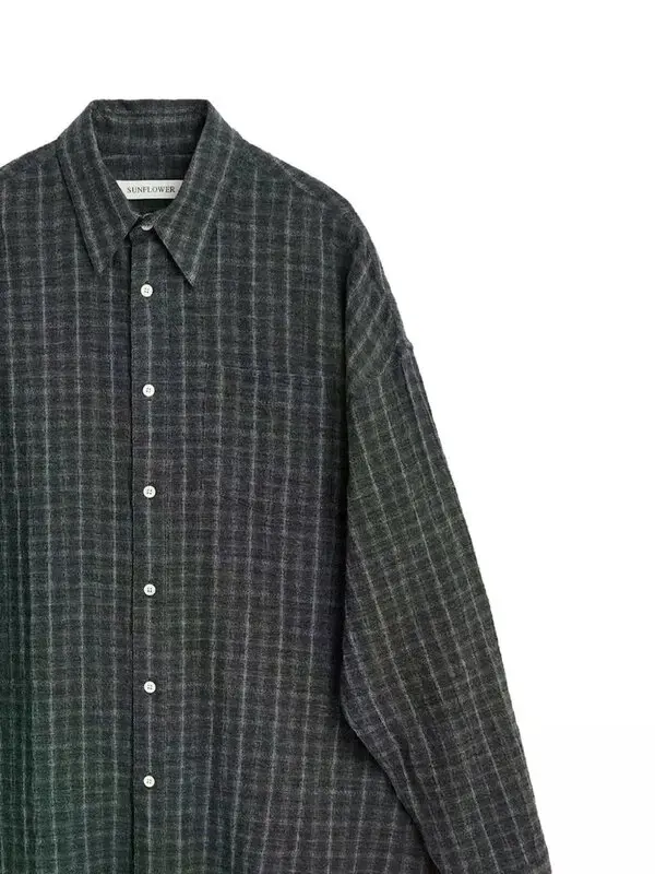 SUNFLOWER Check-pattern Button-down Shirt