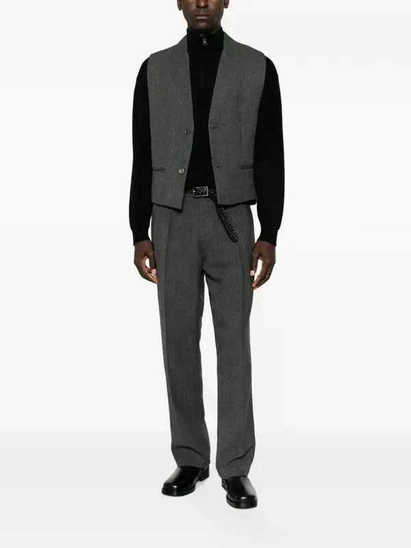 Imperial Pleated Straight-leg Trousers