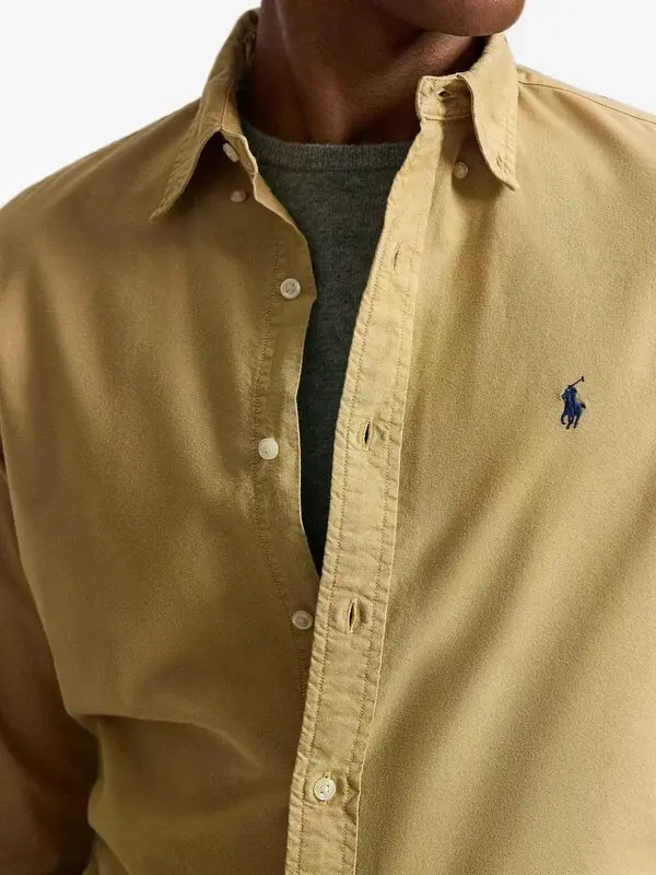 Polo Ralph Lauren Logo-embroidered Button-down Cotton Shirt