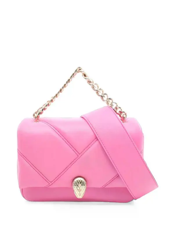 BVLGARI 2010-2026 Mini Leather Serpenti Cabochon Satchel