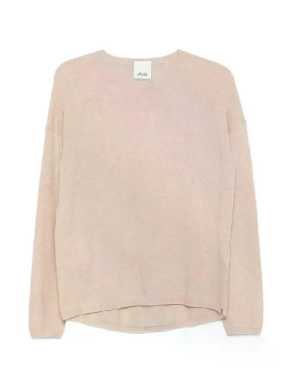ALLUDE Crew-neck Drop-shoulder Sweater