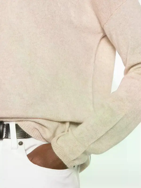 ALLUDE Crew-neck Drop-shoulder Sweater