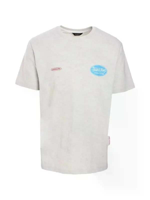 TEE LIBRARY Stupid Story Logo-print T-shirt