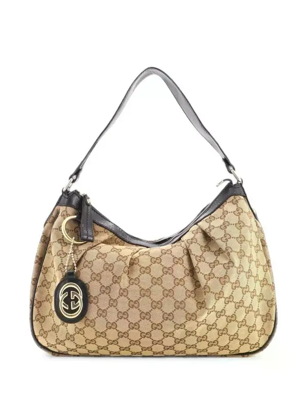 Gucci Sukey Gg Canvas With Leather Medium Hobo Bag