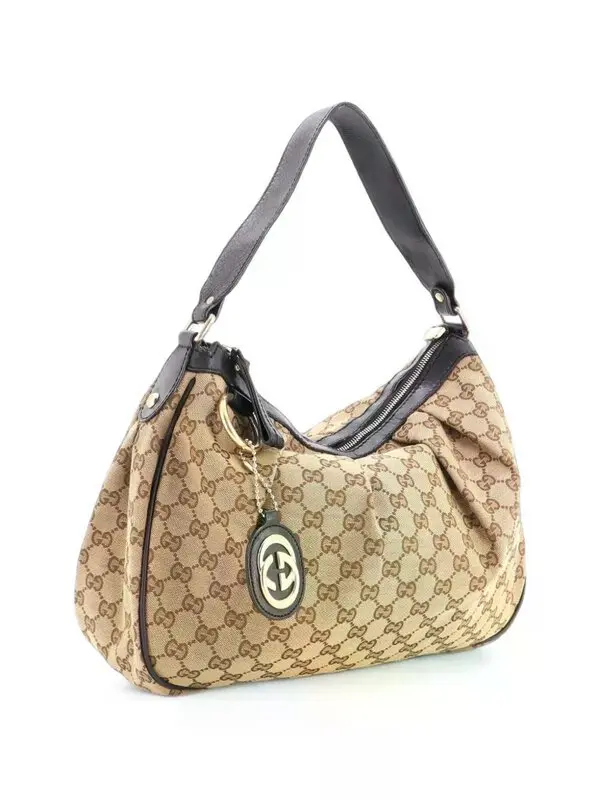 Gucci Sukey Gg Canvas With Leather Medium Hobo Bag