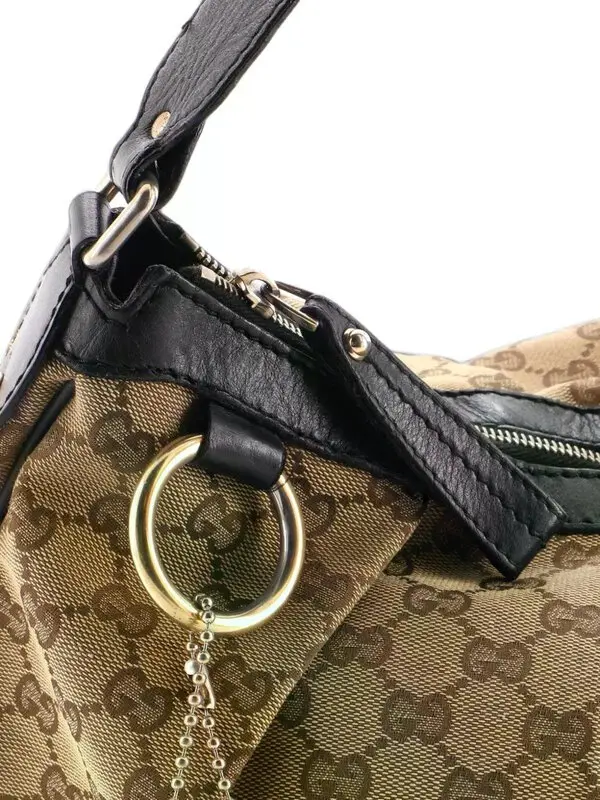 Gucci Sukey Gg Canvas With Leather Medium Hobo Bag