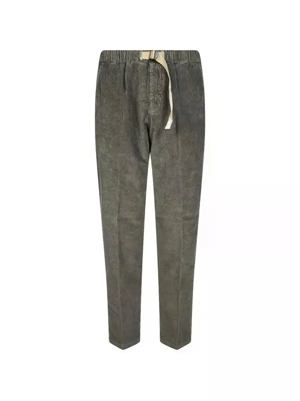 WHITE SAND Belted Corduroy Trousers
