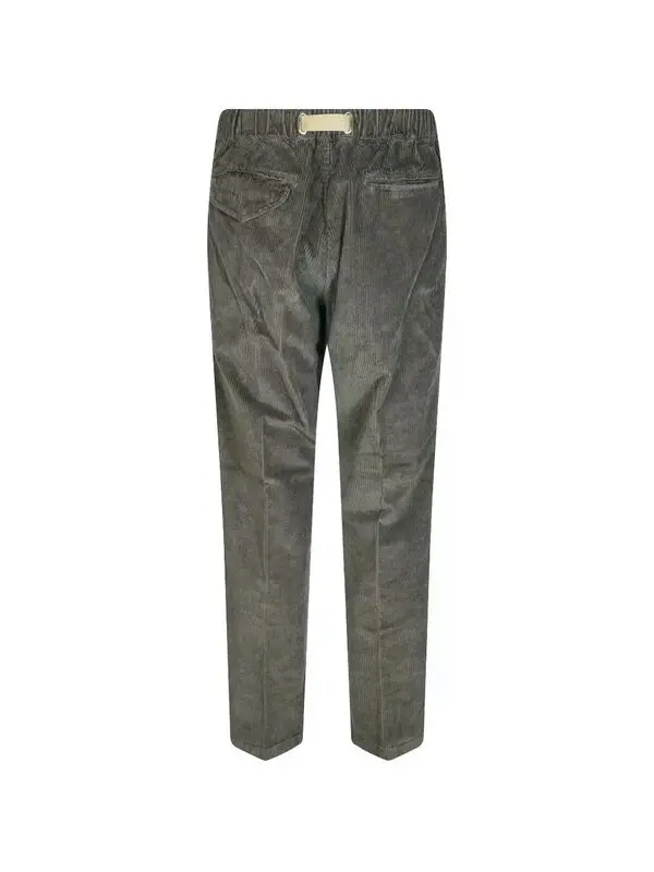 WHITE SAND Belted Corduroy Trousers