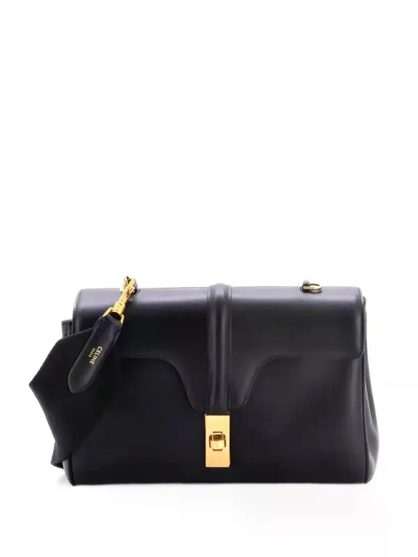 Celine Soft 16 Bag Smooth Calfskin Teen Shoulder Bag - Black