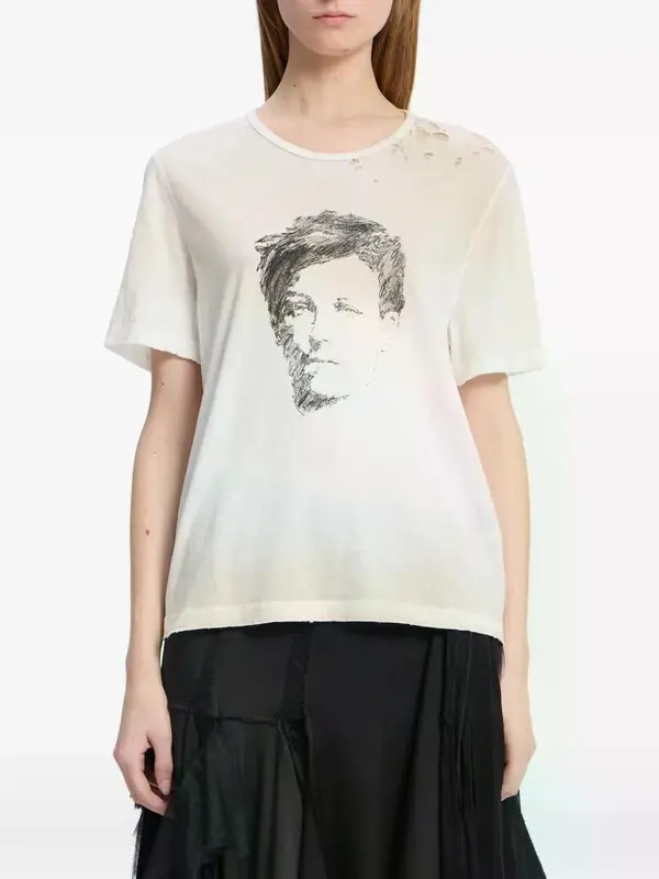 ANN DEMEULEMEESTER Distressed T-shirt