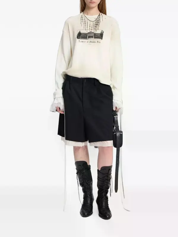 ANN DEMEULEMEESTER Distressed Long-sleeve T-shirt
