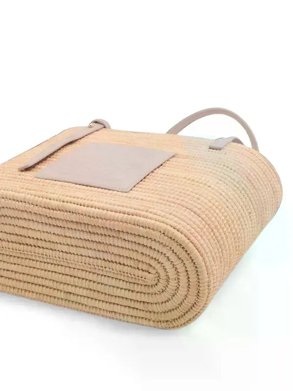 Loewe Raffia Square Basket Tote Bag