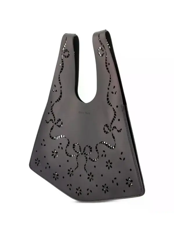Simone Rocha Mini Laser-cut Shopper Tote Bag - Black