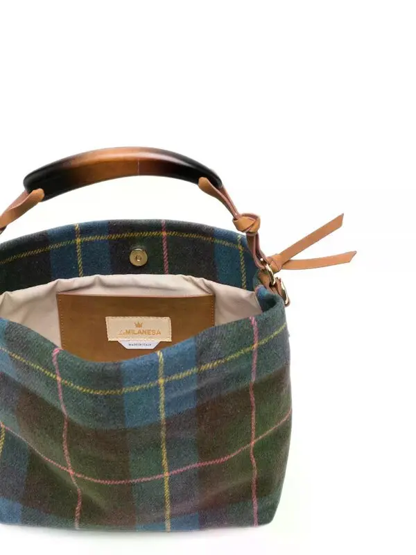 LA MILANESA Tartan-check Tote Bag - Blue