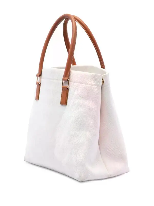Celine 2019 Small Canvas Logo Print Horizontal Cabas Tote Bag