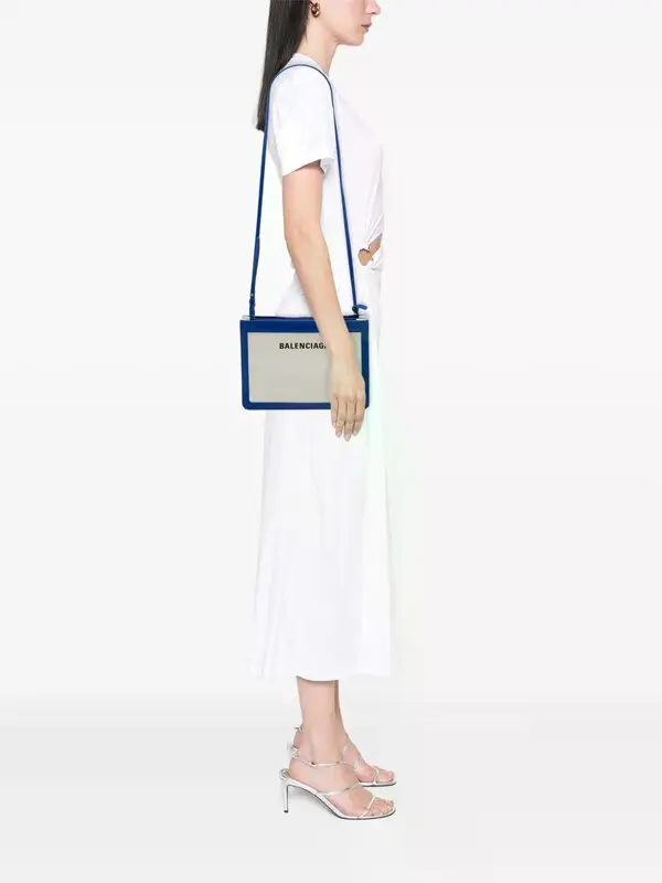 Balenciaga Canvas Pochette Cross Body Bag