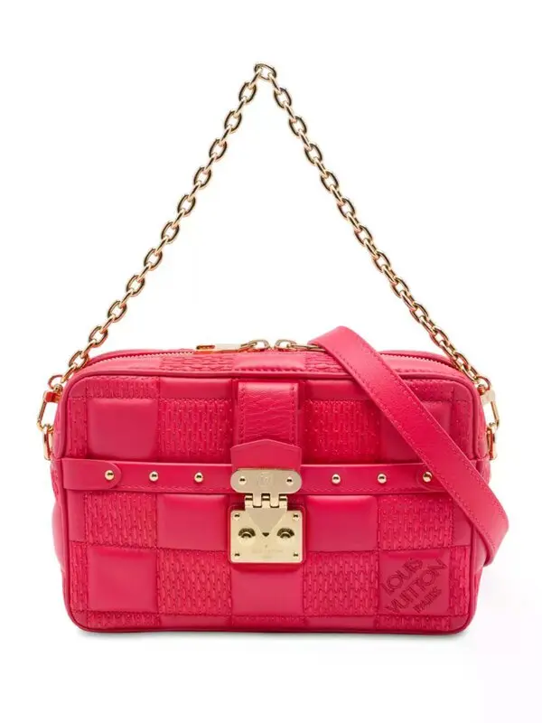 LOUIS VUITTON Damier Quilt Lambskin Troca Pm Satchel