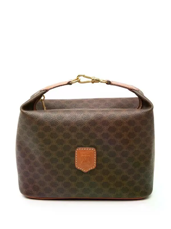 Celine 20th Century Macadam Coated Canvas Handbag