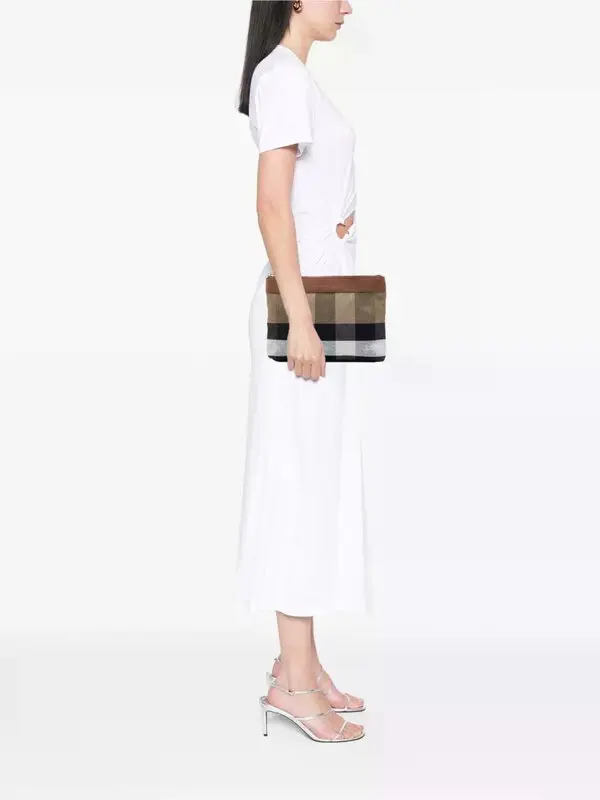 Burberry 2000-2017 Mega Check Canvas Clutch Bag
