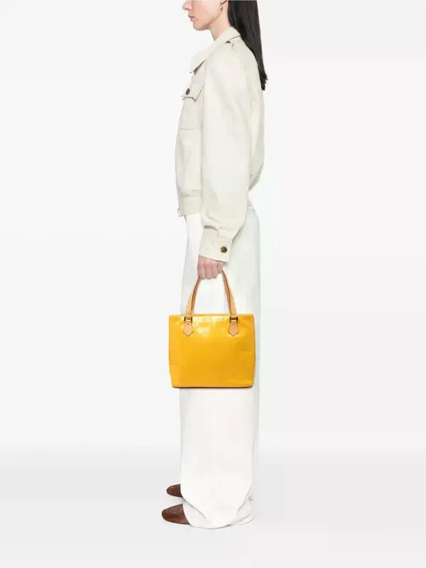 LOUIS VUITTON 2000 Monogram Vernis Houston Tote Bag - Yellow
