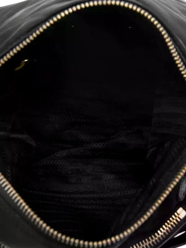 Prada Tessuto Zip Double Buckle Messenger Bag Cross Body
