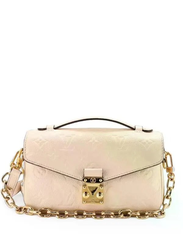 LOUIS VUITTON Pochette Metis Monogram Empreinte Leather East West Crossbody Bag - Neutrals