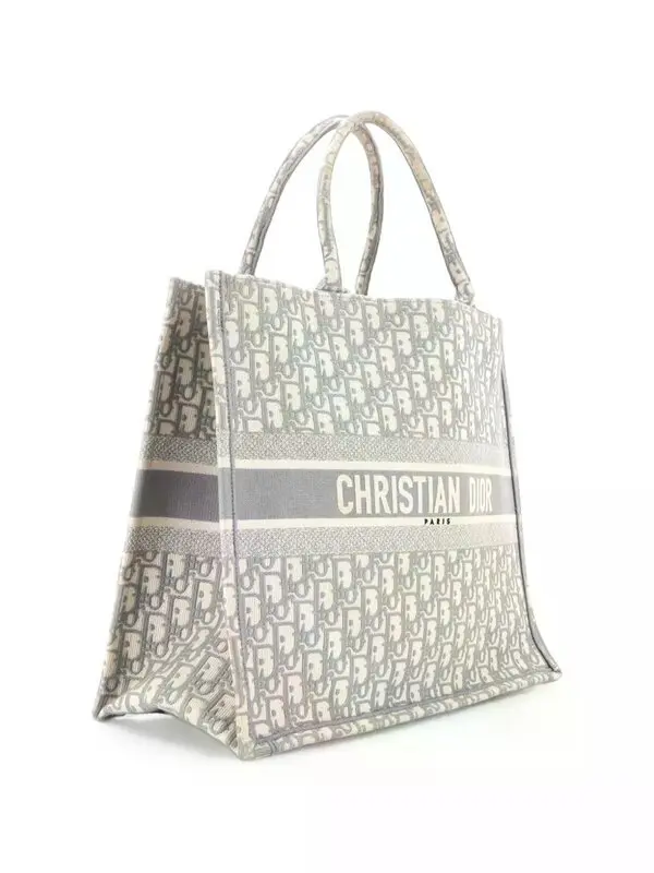 Dior Book Oblique Canvas Large Tote Bag