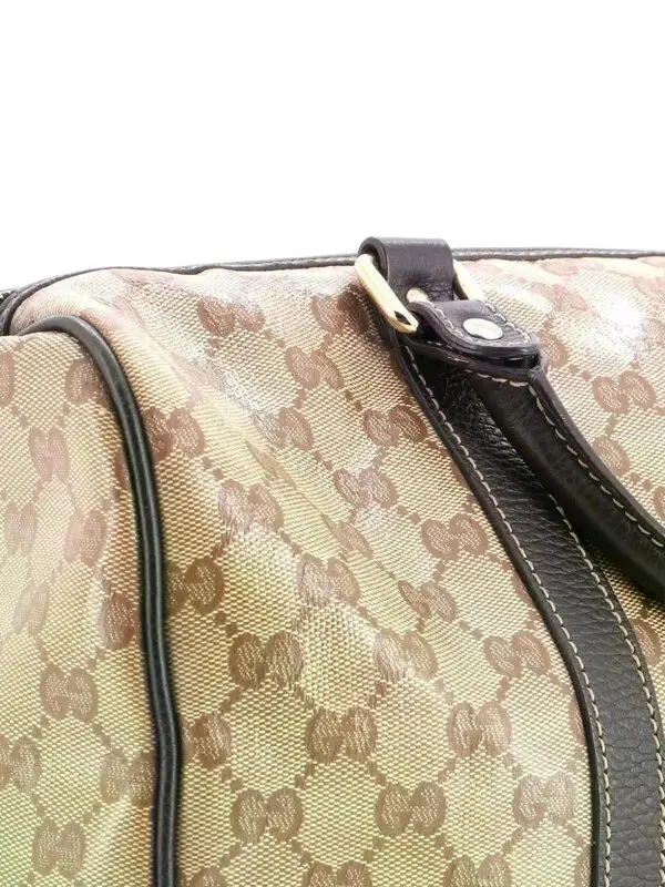 Gucci Joy Boston Bag Gg Coated Canvas Satchel