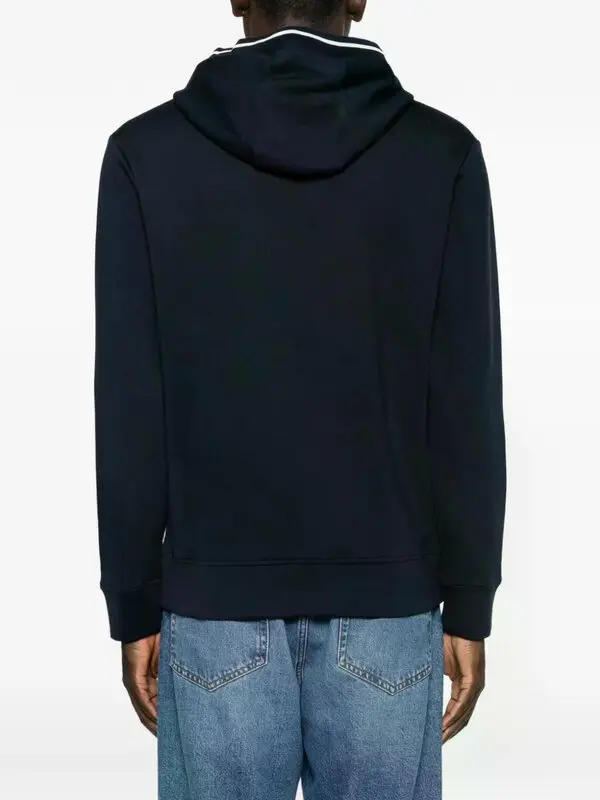 Paul & Shark Logo-embroidered Contrast-trim Hoodie