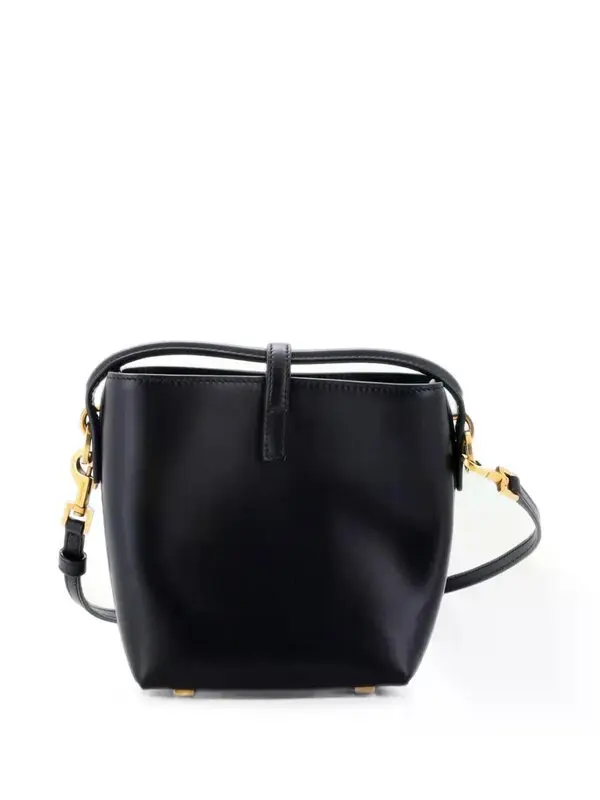 Saint Laurent Le 37 Leather Mini Bucket Bag - Black