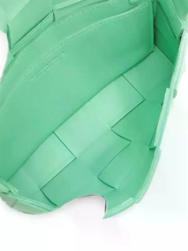 Bottega Veneta Nappa Intrecciato Cassette Cross Body Bag - Green