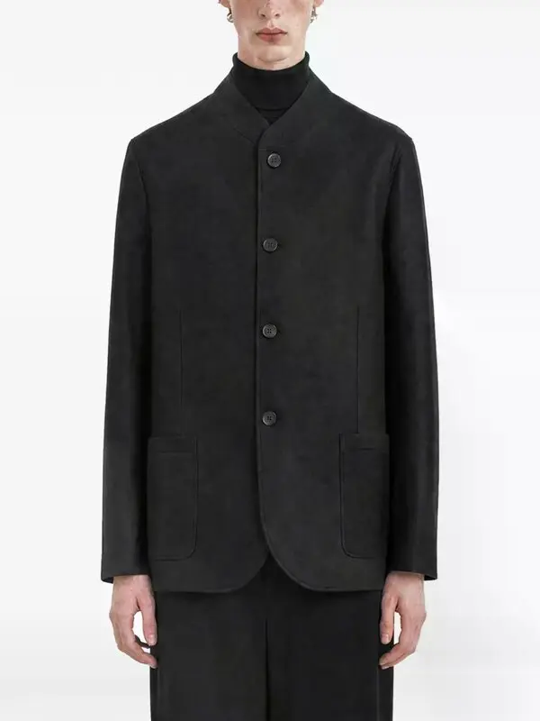 Harris Wharf London Nehru-collar Virgin-wool Jacket