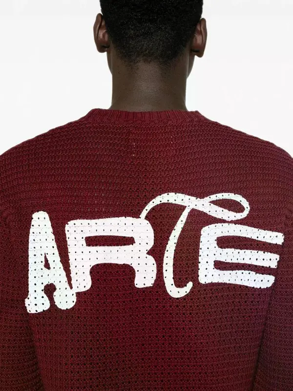ARTE ANTWERP Logo-embroidered Chunky-knit Sweater