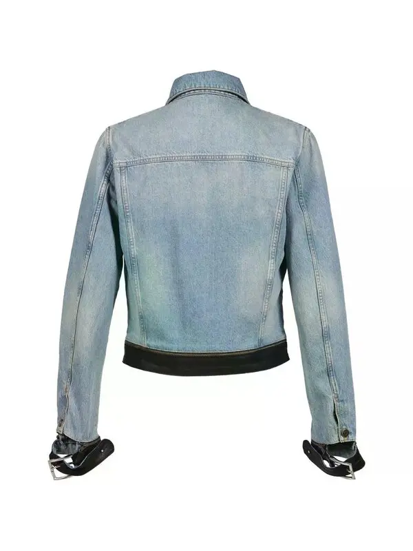 EGONLAB Leather-strap Denim Jacket