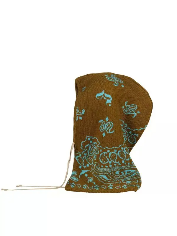 JUN/NAKAYAMA Paisley-print Drawstring Balaclava