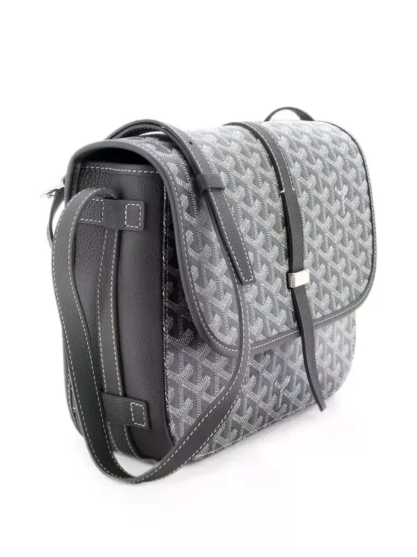 Goyard Belvedere Ii Messenger Bag Coated Canvas Mm Cross Body Bag - Grey