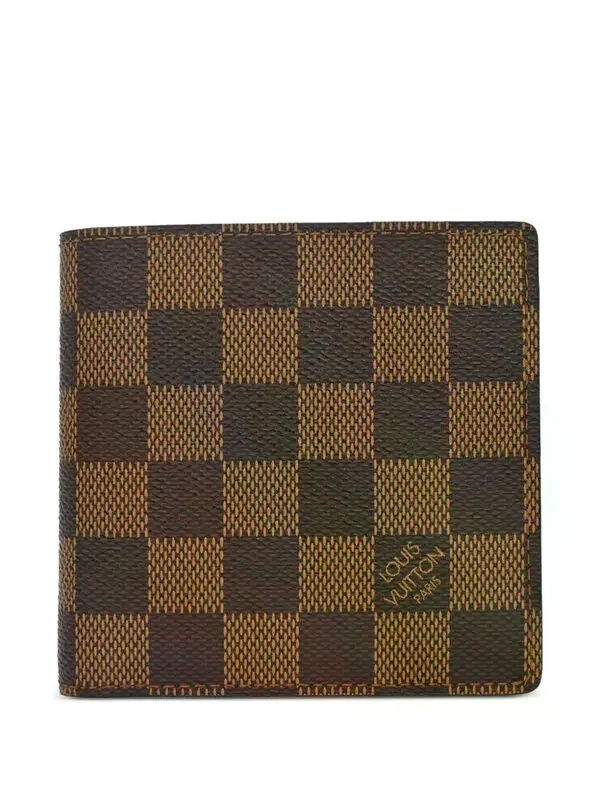 LOUIS VUITTON 2004 Damier Ebene Wallet - Brown