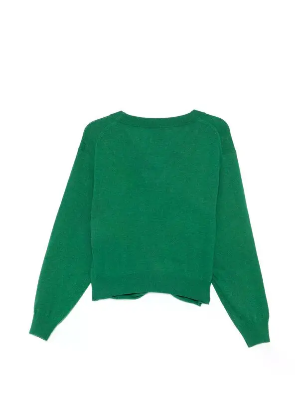 NUDE Twist-detail V-neck Sweater